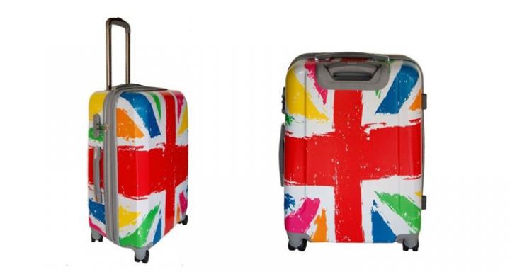 Maleta England de colores llamativos. Ideas para regalar.